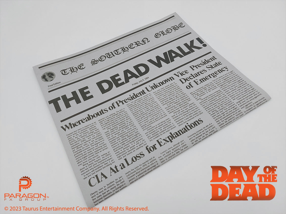 The Dead Walk Newspaper | Day of the Dead | Movie Prop Replica ...